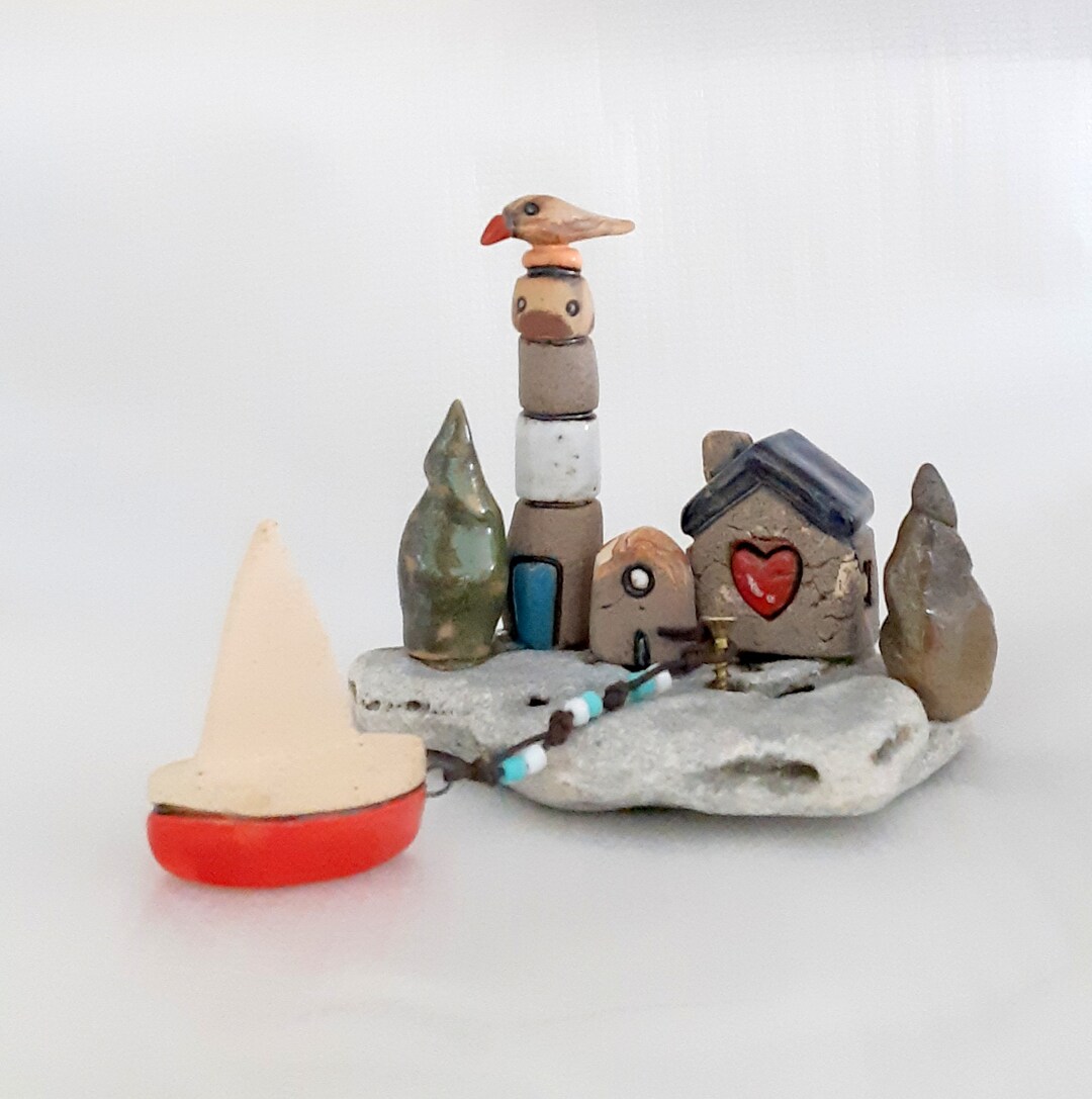 Fine Art Ceramic Miniature Lighthouse Hand Made Natural Art - Etsy