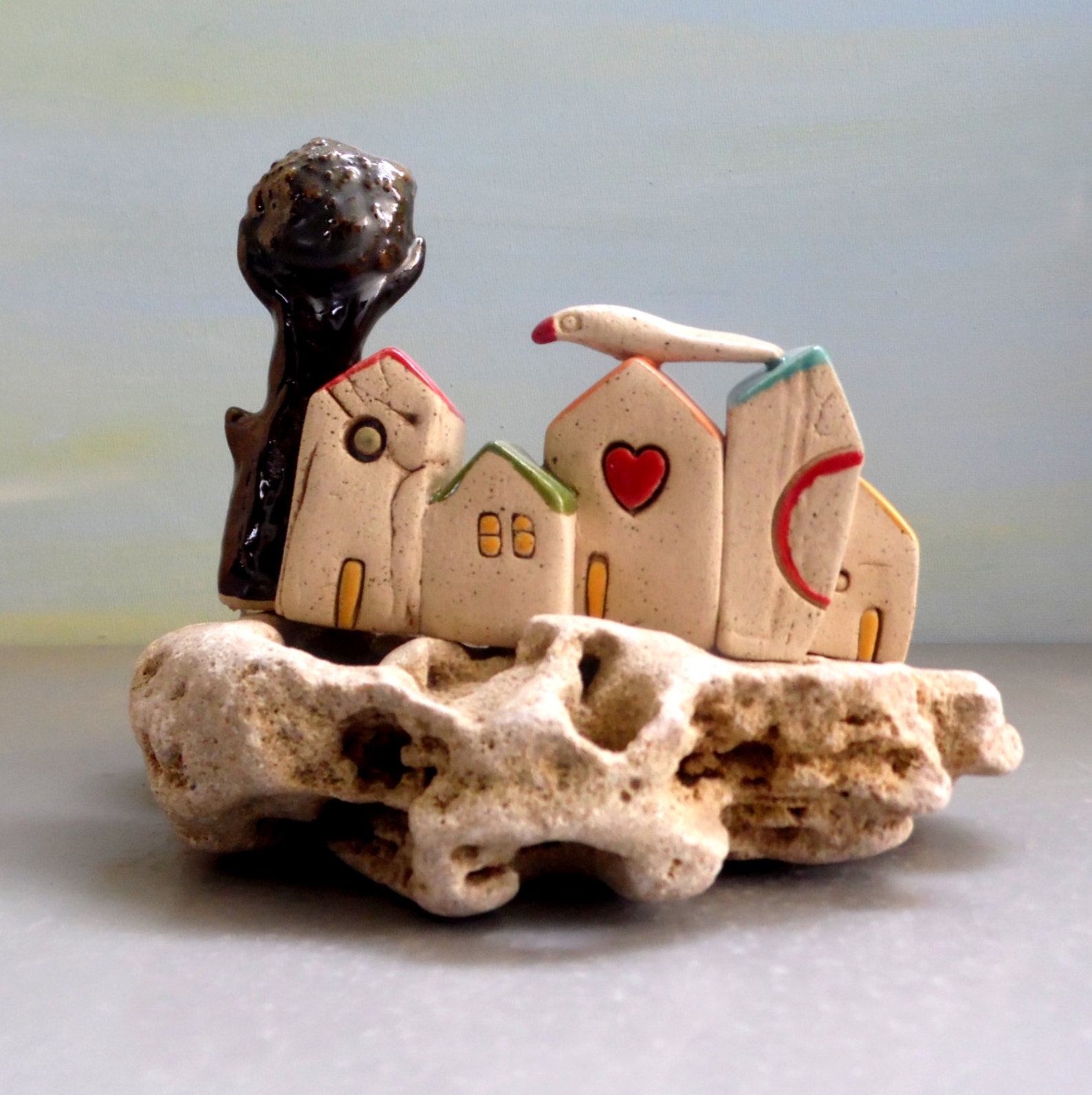 Ceramic Miniature House Rustic Home Decor Ceramics and - Etsy