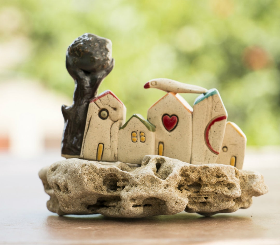 Ceramic Miniature House, Rustic Home Decor, Ceramics and Pottery ...