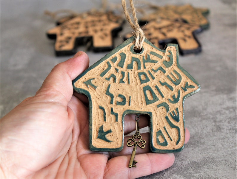 Ceramic Wall Hanging Tile With a Jewish Blessing for Peace at - Etsy