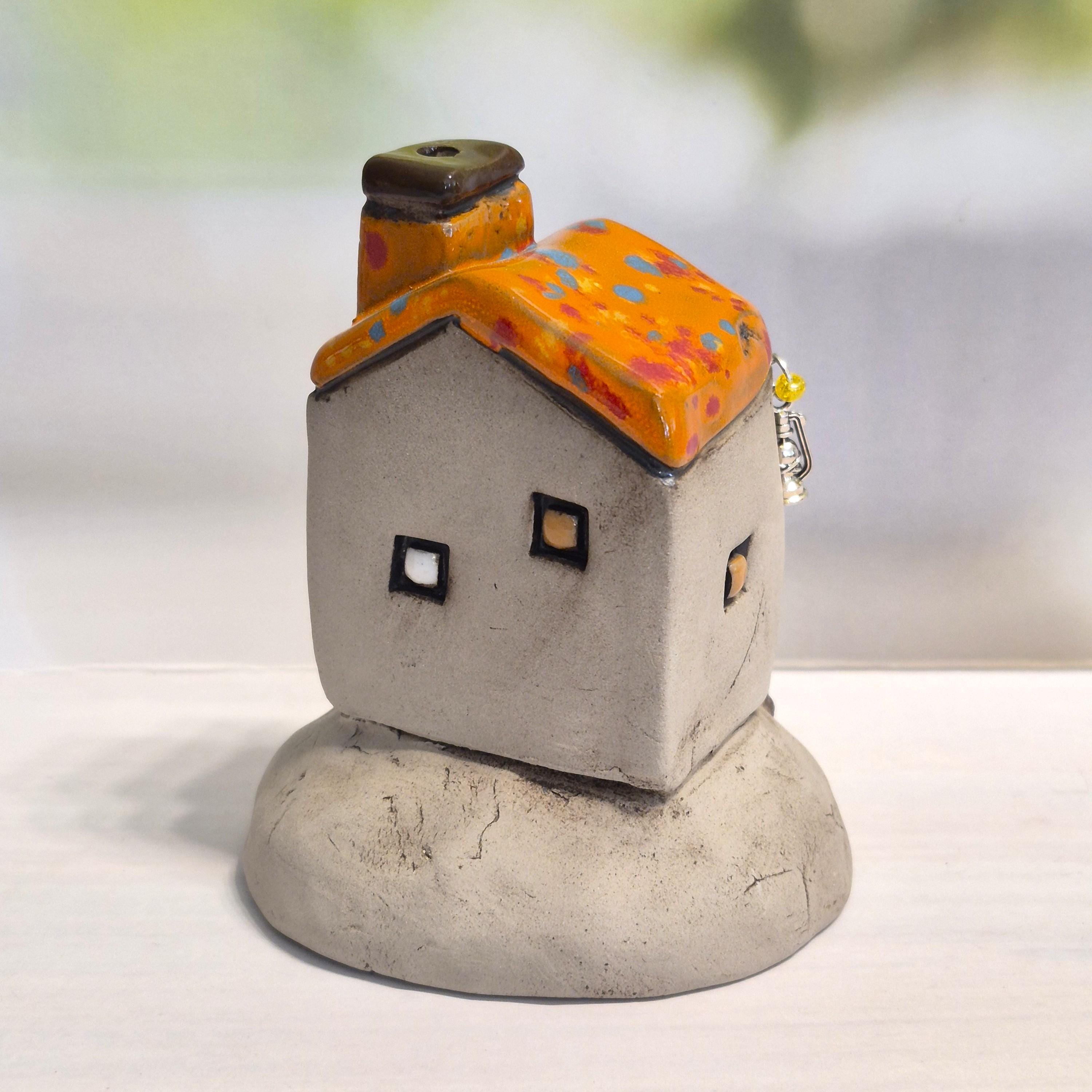 Handmade Miniature Gray House, Ceramic Sculpture, Home Decor Art - Etsy