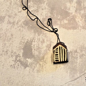 Ceramic House Necklace, Ceramic Jewelry, House Necklace, Unique Jewelry ...