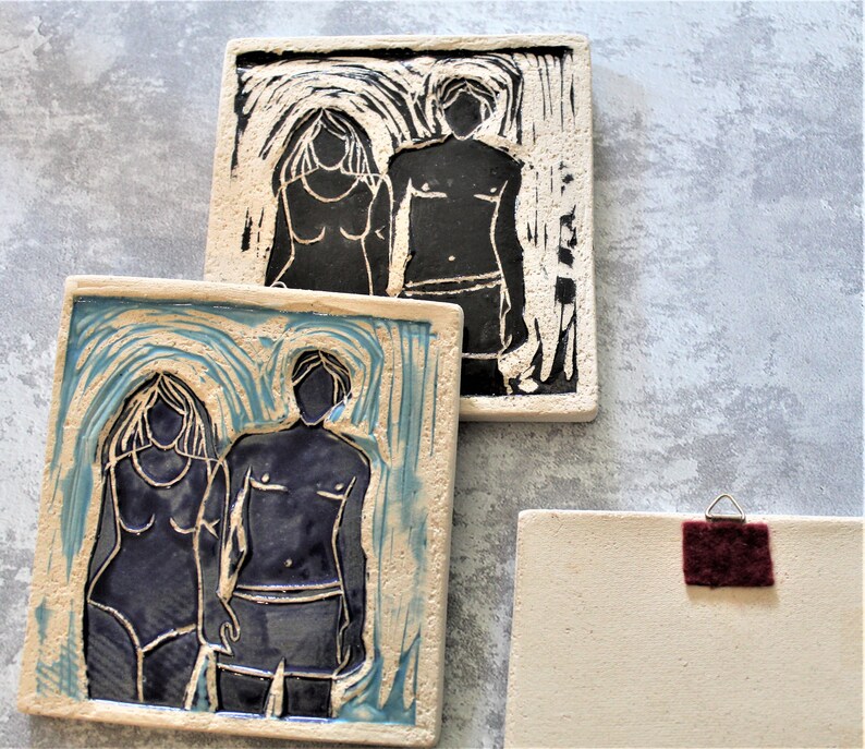 Ceramic Wall Hanging Tile, Romantic Ceramic Gift for Anniversary and ...