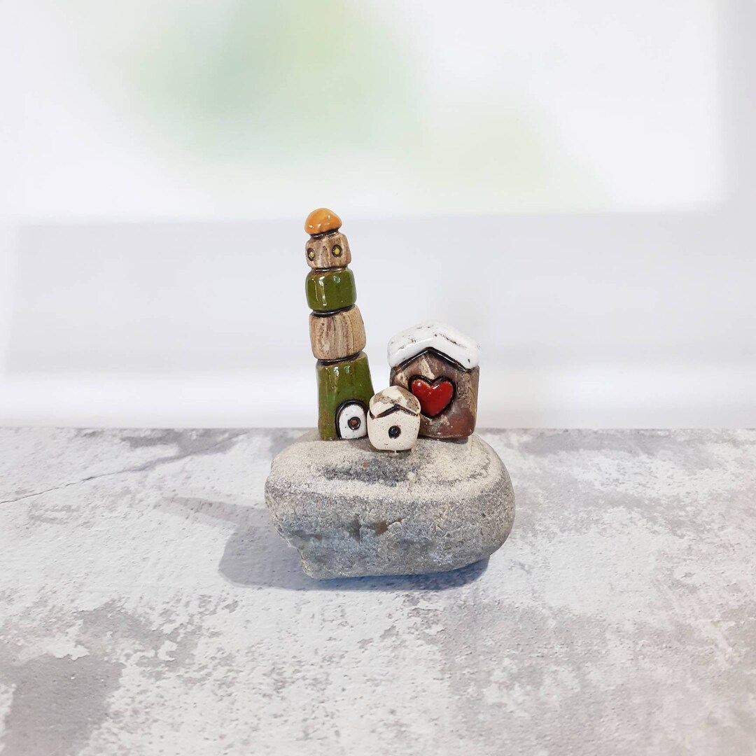 Gray and Blue Lighthouse Little Sculpture Lighthouse - Etsy