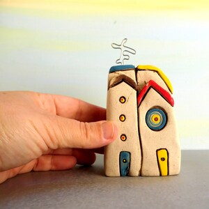 Sculpture, Home Decor, Clay House, Clay Sculpture, Small House ...