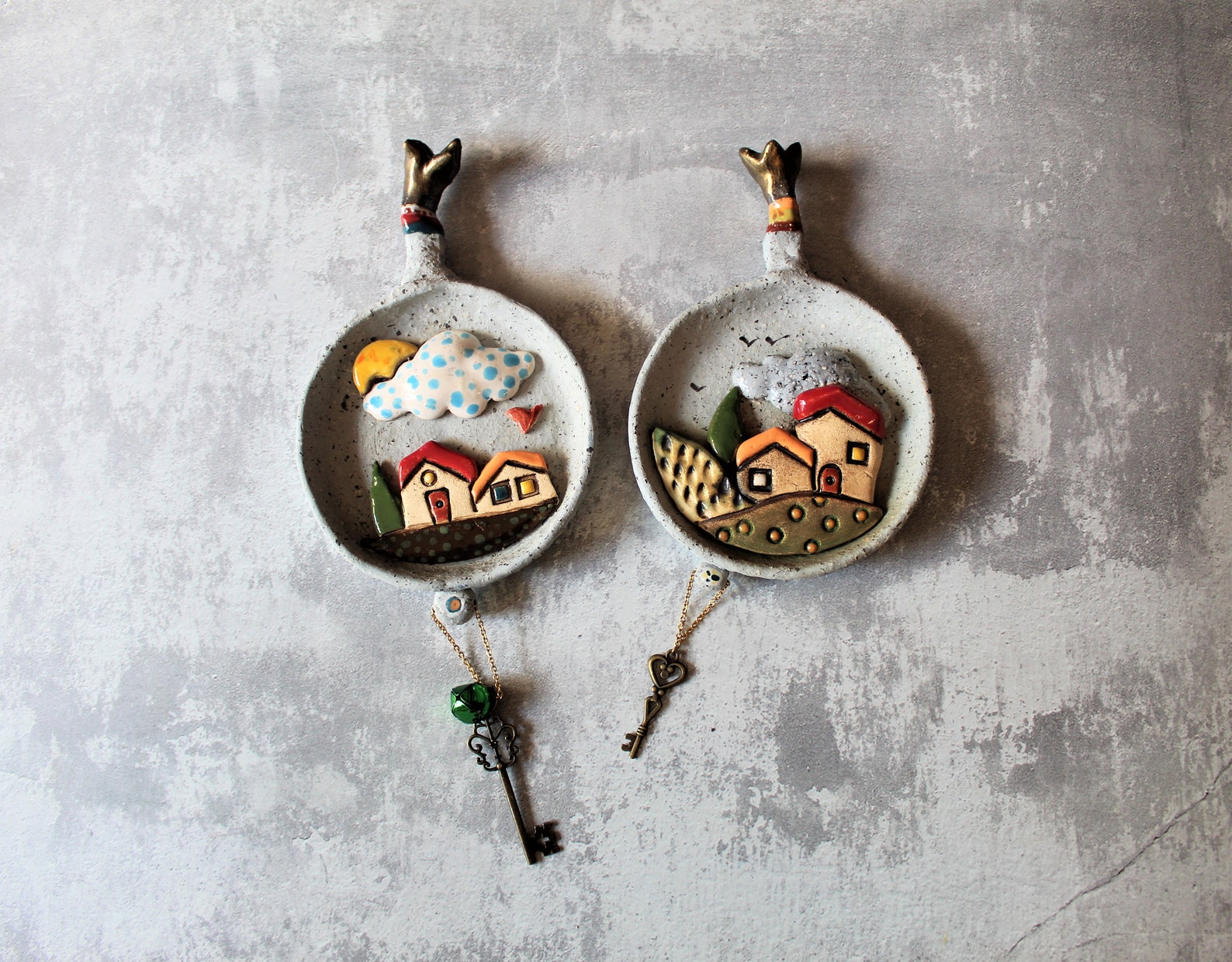 Ceramic Wall Decor for the Kitchen or Living Room Whimsical | Etsy