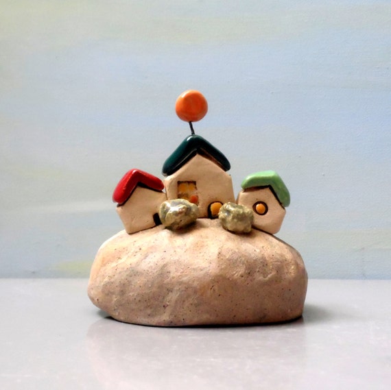 Ceramic Miniature House Ceramic Village Ceramic and Pottery | Etsy