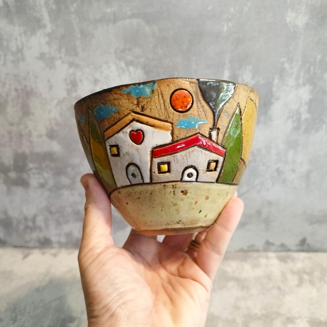 Ceramic Dish, Ceramic Serving Bowel, Pottery Home Decor, Ceramic Salad ...