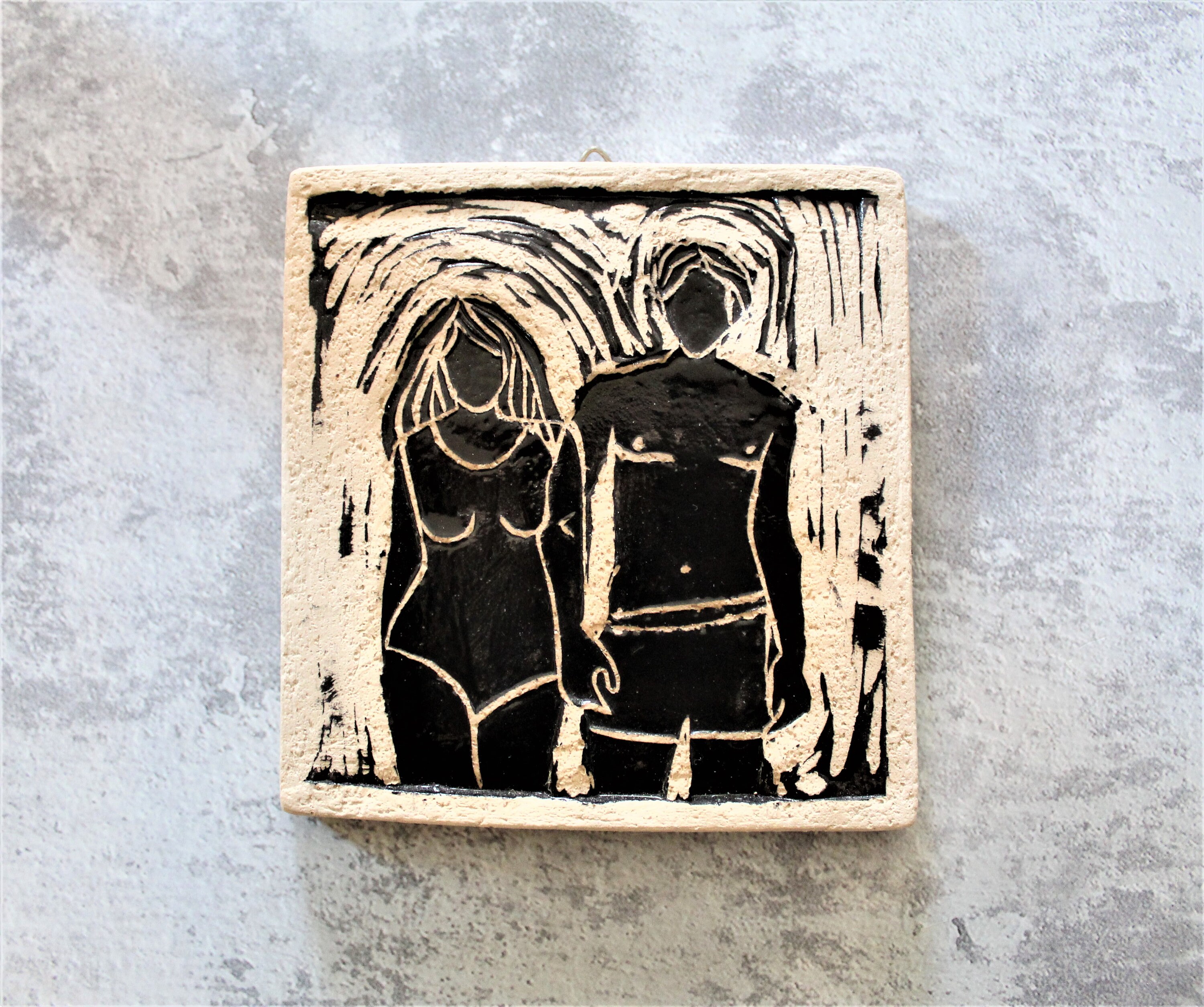 Ceramic Wall Hanging Tile Romantic Ceramic Gift for | Etsy