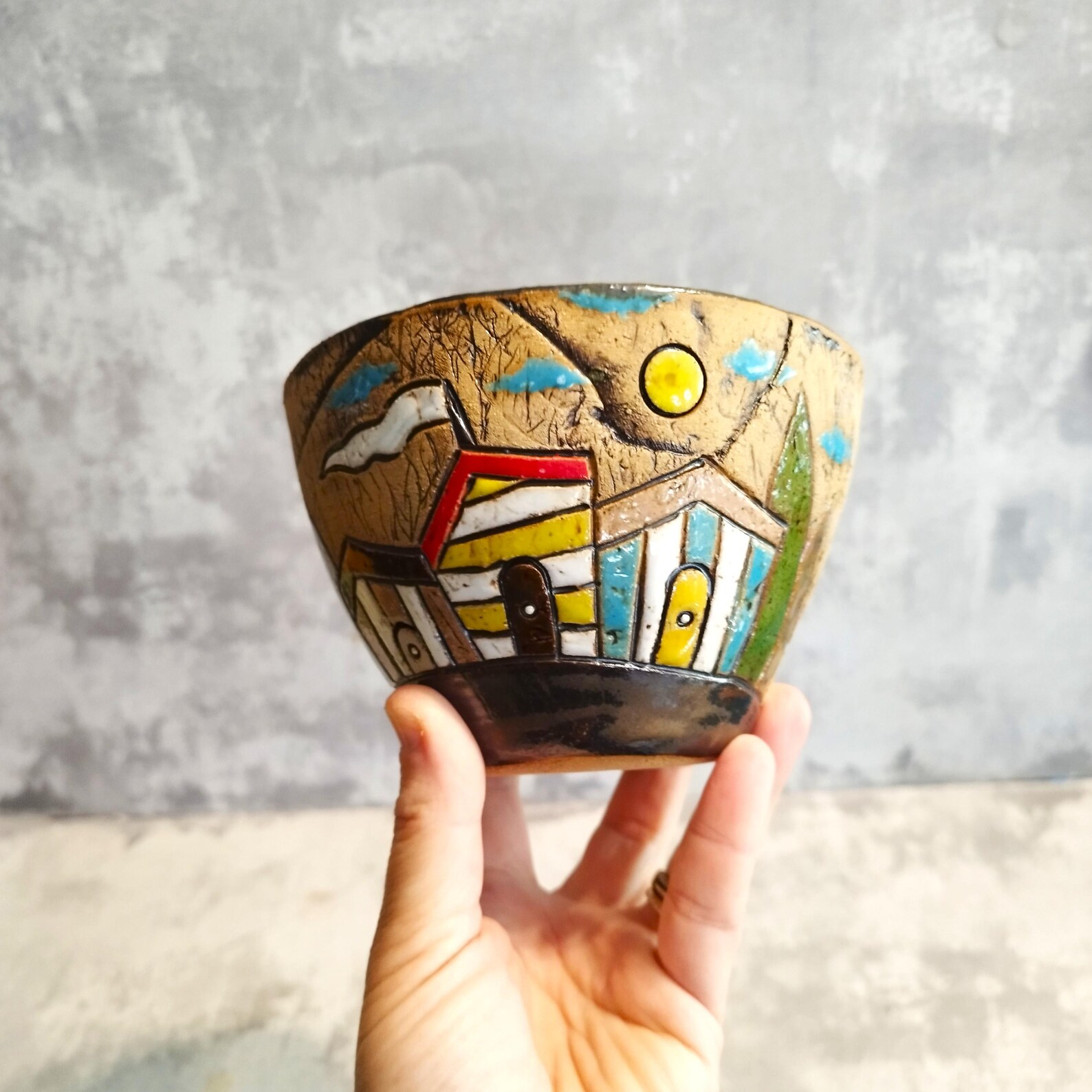 Ceramic Dish, Ceramic Serving Bowel, Pottery Home Decor, Ceramic Salad ...