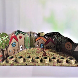 Chanukiah, Menorah, Judaica, Jewish Home, Israeli Gift, Hanukkah Decor ...