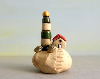 Christmas Gift Miniature Ceramics Ceramic Lighthouse Blue | Etsy