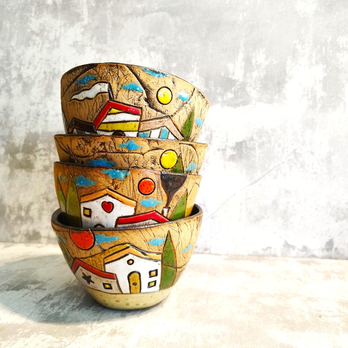 Ceramic Dish, Ceramic Serving Bowel, Pottery Home Decor, Ceramic Salad ...