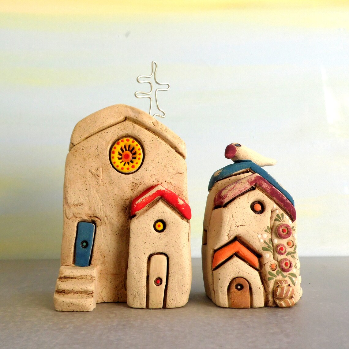 Rustic house Ceramic sculpture Clay house Clay sculpture | Etsy