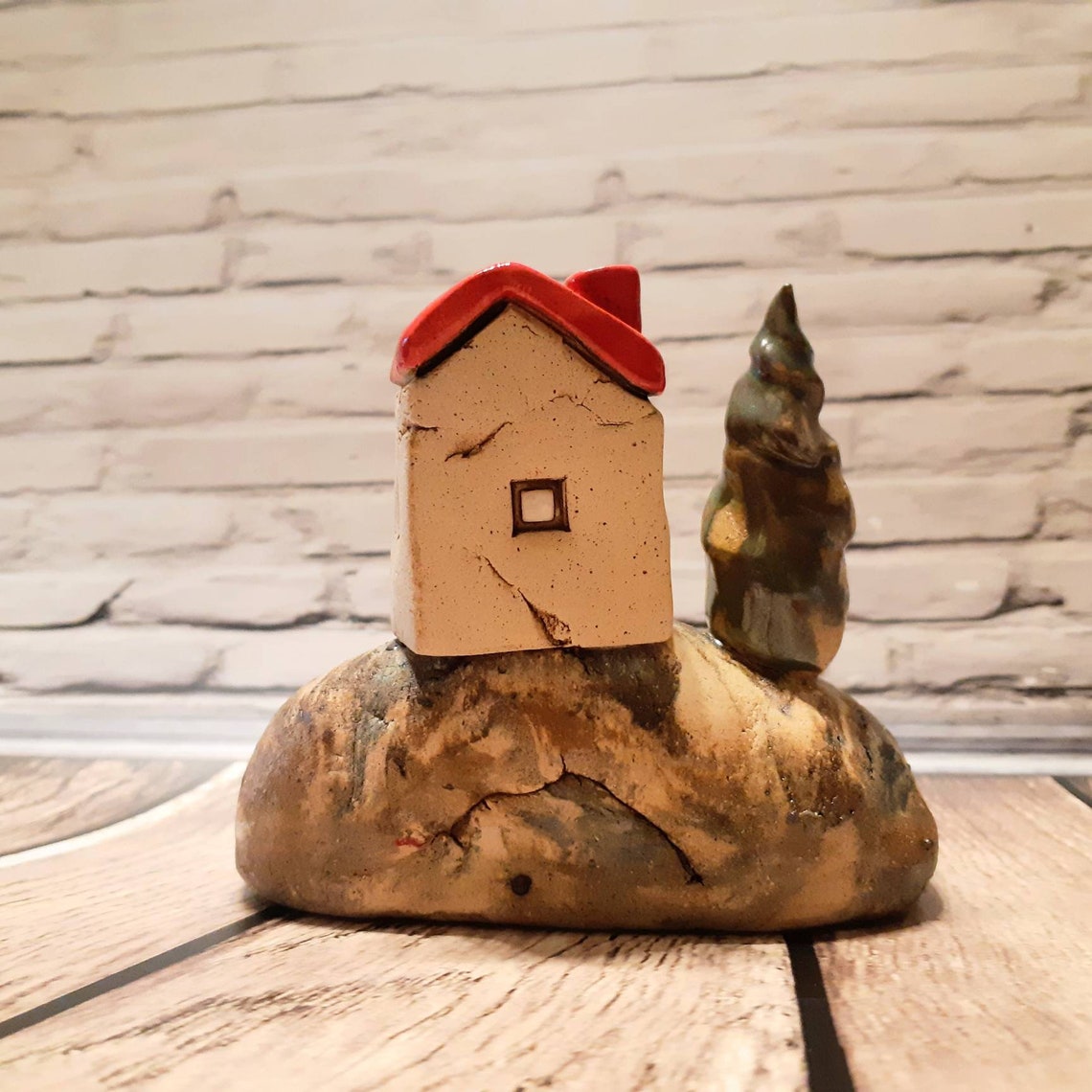 Small house sculpture and a unique ceramic home decor | Etsy
