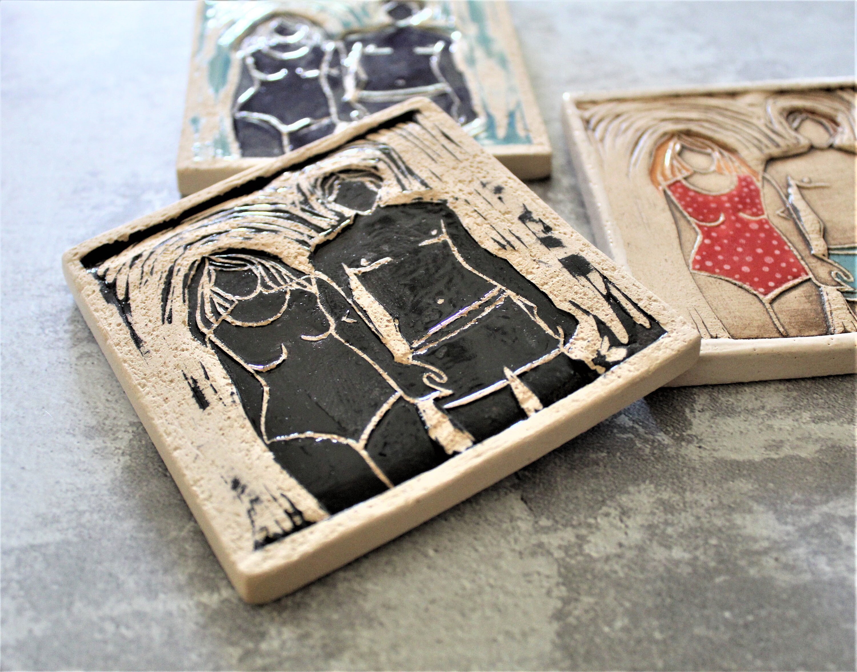 Ceramic Wall Hanging Tile Romantic Ceramic Gift for | Etsy