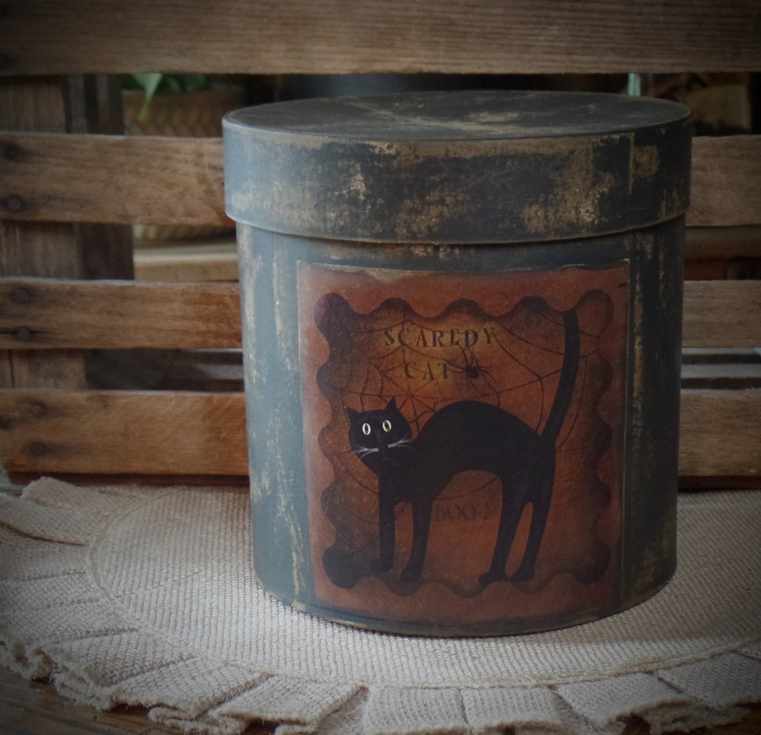 Rustic Farmhouse Aged Grungy Distressed Creepy Halloween Pantry Box ...