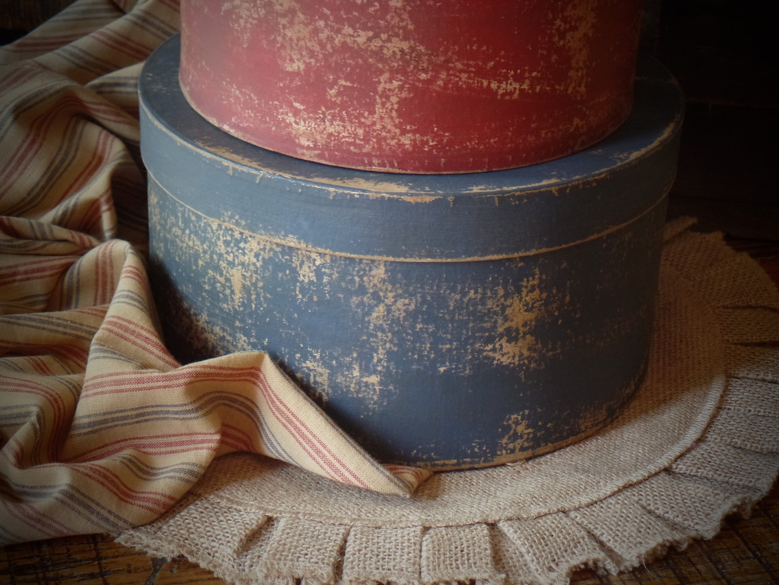 Primitive Distressed Aged Grungy Nesting Pantry Boxes~farmhouse Rustic ...