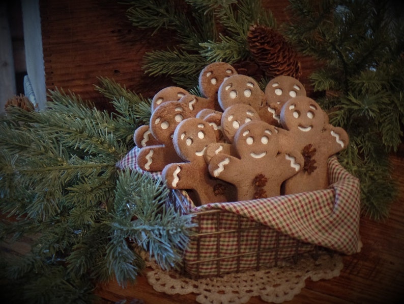 Primitive Rustic Farmhouse Faux Gingerbread Men | Etsy