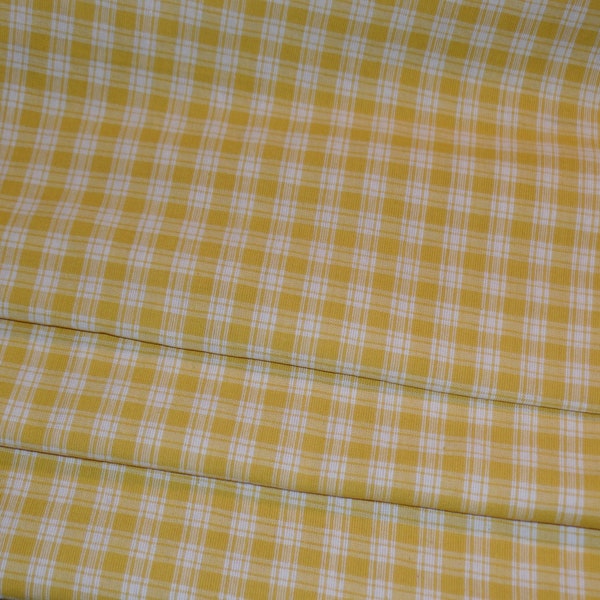 Yellow Plaid Fabric - Etsy