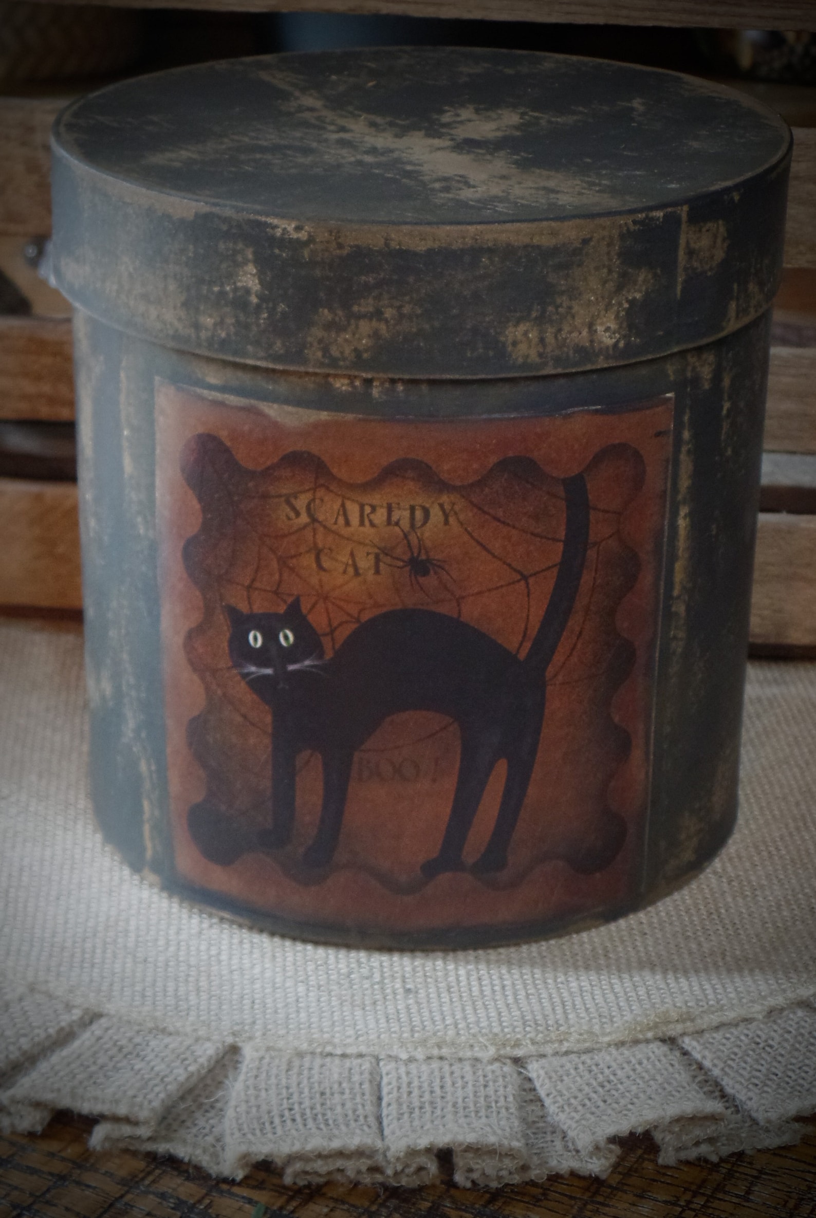 Rustic Farmhouse Aged Grungy Distressed Creepy Halloween Pantry Box ...