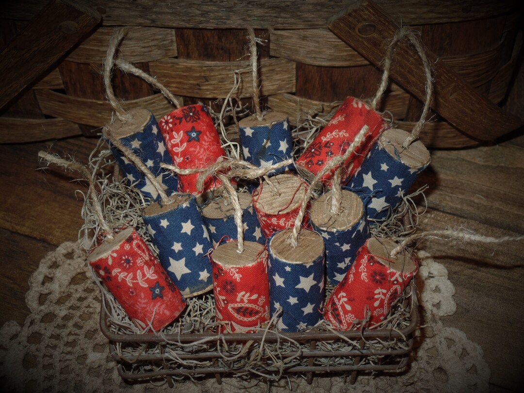 Primitive 4th of July Rustic Decor~"fat" Firecracker Bowl Fillers ...