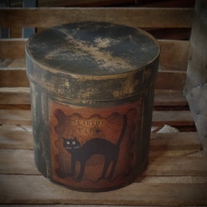 Rustic Farmhouse Aged Grungy Distressed Creepy Halloween Pantry Box ...
