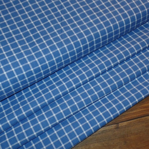 Homespun Blue Plaid by the Yard - Etsy