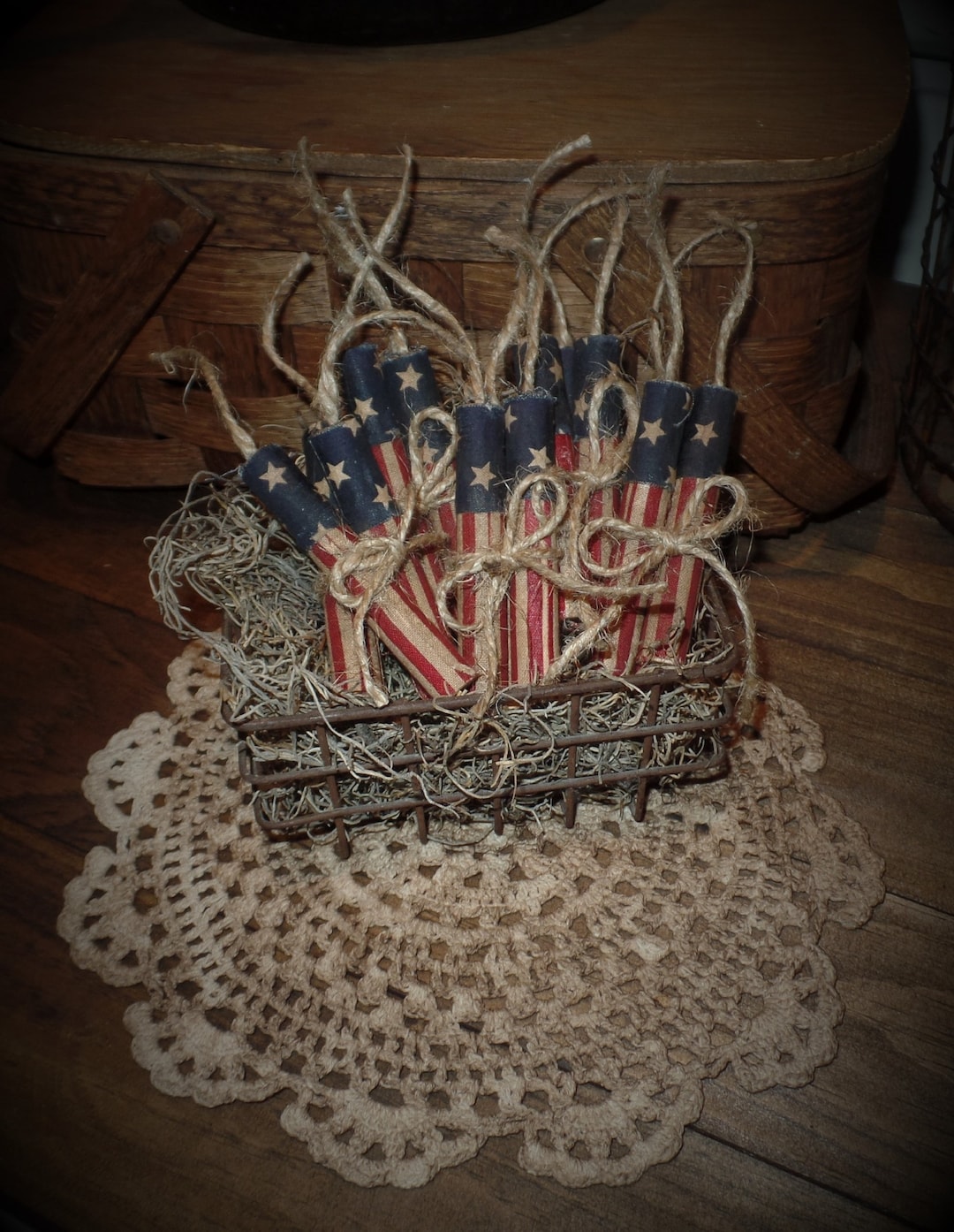 4th of July Rustic Home Decor~firecracker Bowl Fillers~american Flag ...