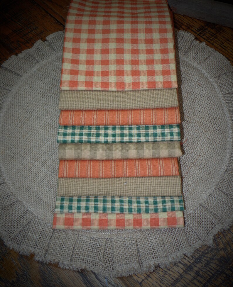 Rustic Farmhouse Easter Homespun Fabric Strips~carrot Patch Collection ...