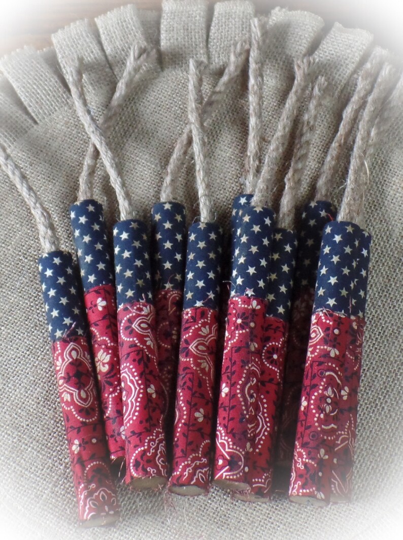 Primitive 4th of July Firecrackers~farmhouse Americana Bowl Fillers ...