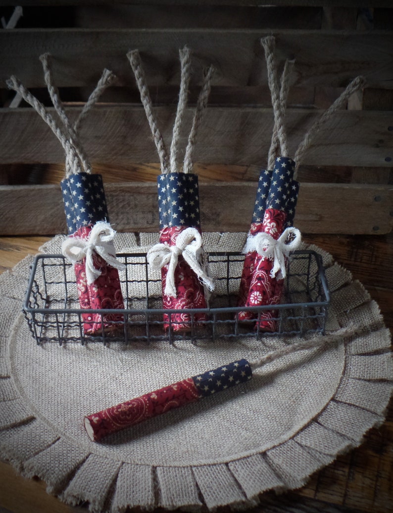 Primitive 4th of July Firecrackers~farmhouse Americana Bowl Fillers ...