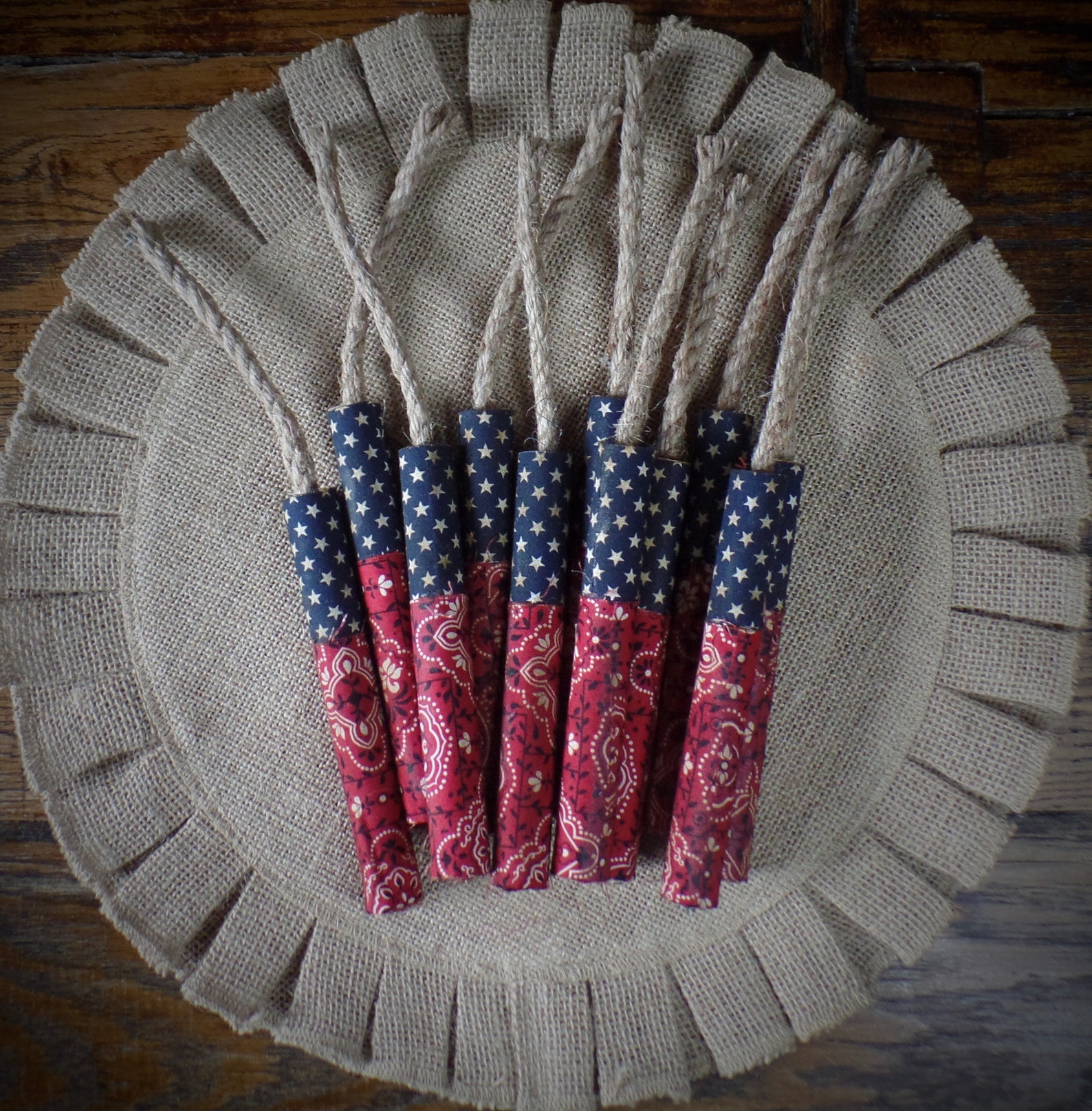 Primitive 4th of July Firecrackers~farmhouse Americana Bowl Fillers ...