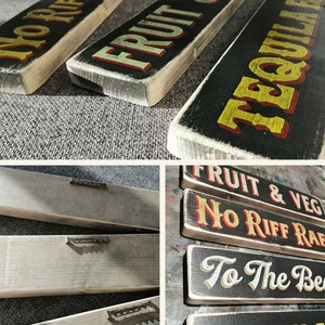 NO RIFF RAFF Vintage Style Wooden Sign. Handmade Retro Home Gift - Etsy