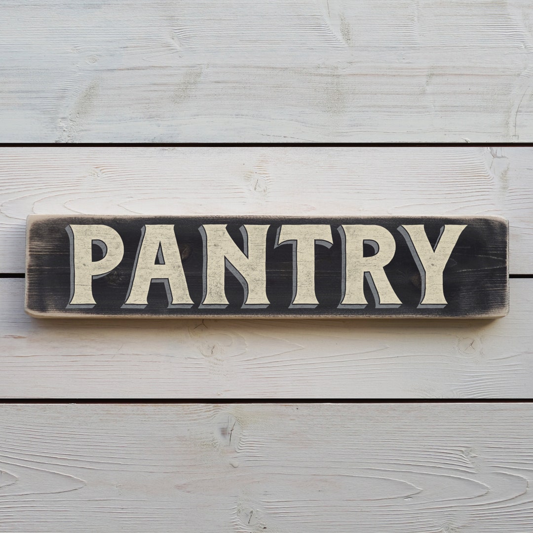 PANTRY Vintage Style Wooden Sign. Handmade Retro Home Gift - Etsy