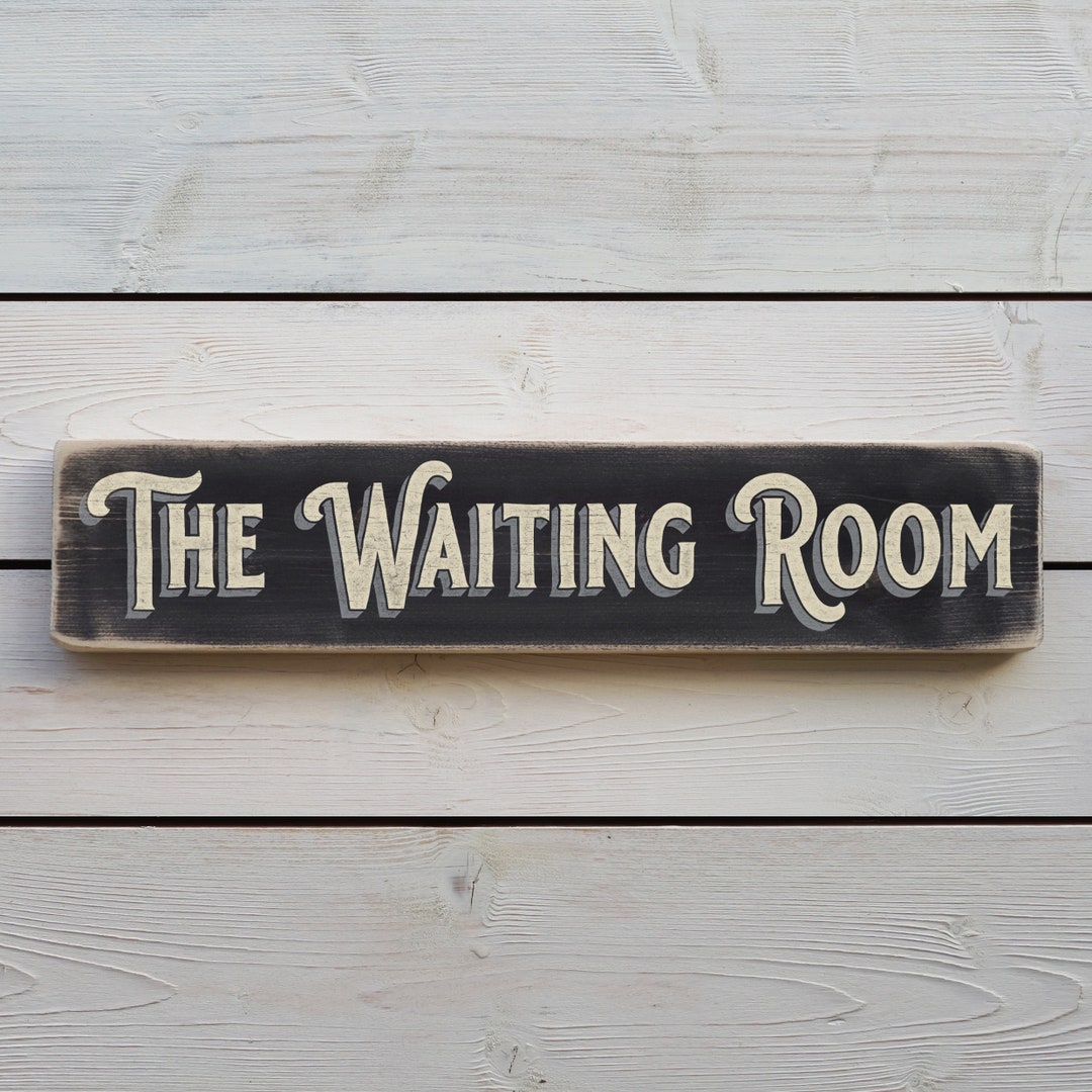 THE WAITING ROOM Vintage Style Wooden Sign. Handmade Retro Home Gift - Etsy