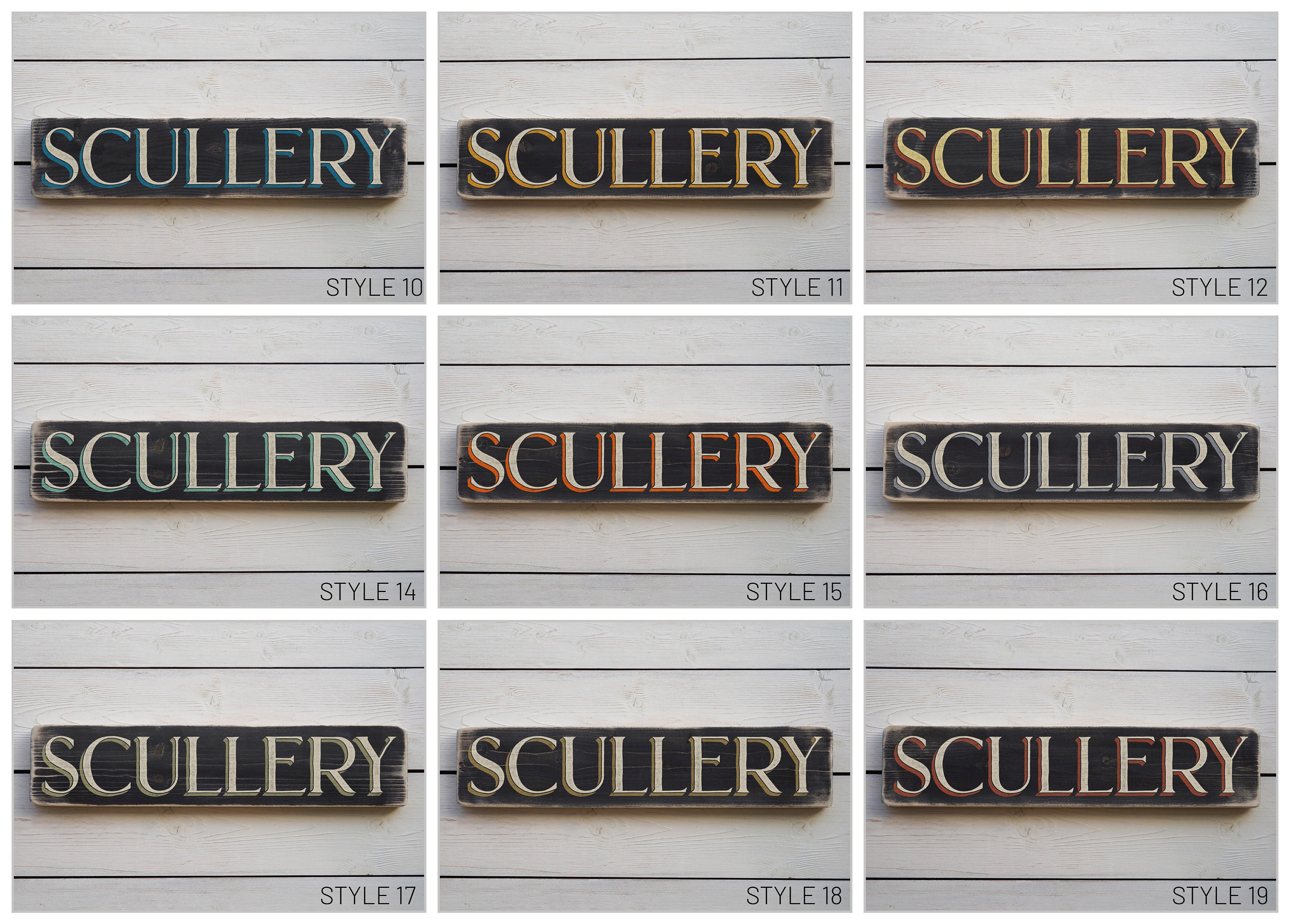 SCULLERY Vintage Style Wooden Sign. Handmade Retro Home Gift - Etsy