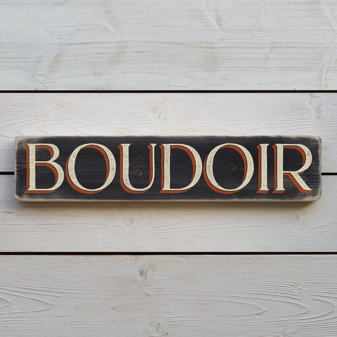 BOUDOIR Vintage Style Wooden Sign. Handmade Retro Home Gift - Etsy