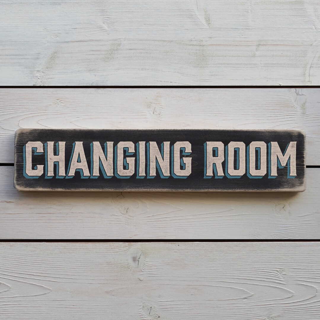 CHANGING ROOM Vintage Style Wooden Sign. Handmade Retro Home Gift - Etsy