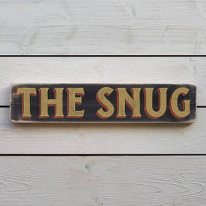 THE SNUG Vintage Style Wooden Sign. Handmade Retro Home Gift - Etsy