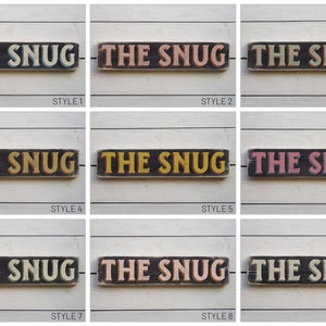 THE SNUG Vintage Style Wooden Sign. Handmade Retro Home Gift - Etsy UK