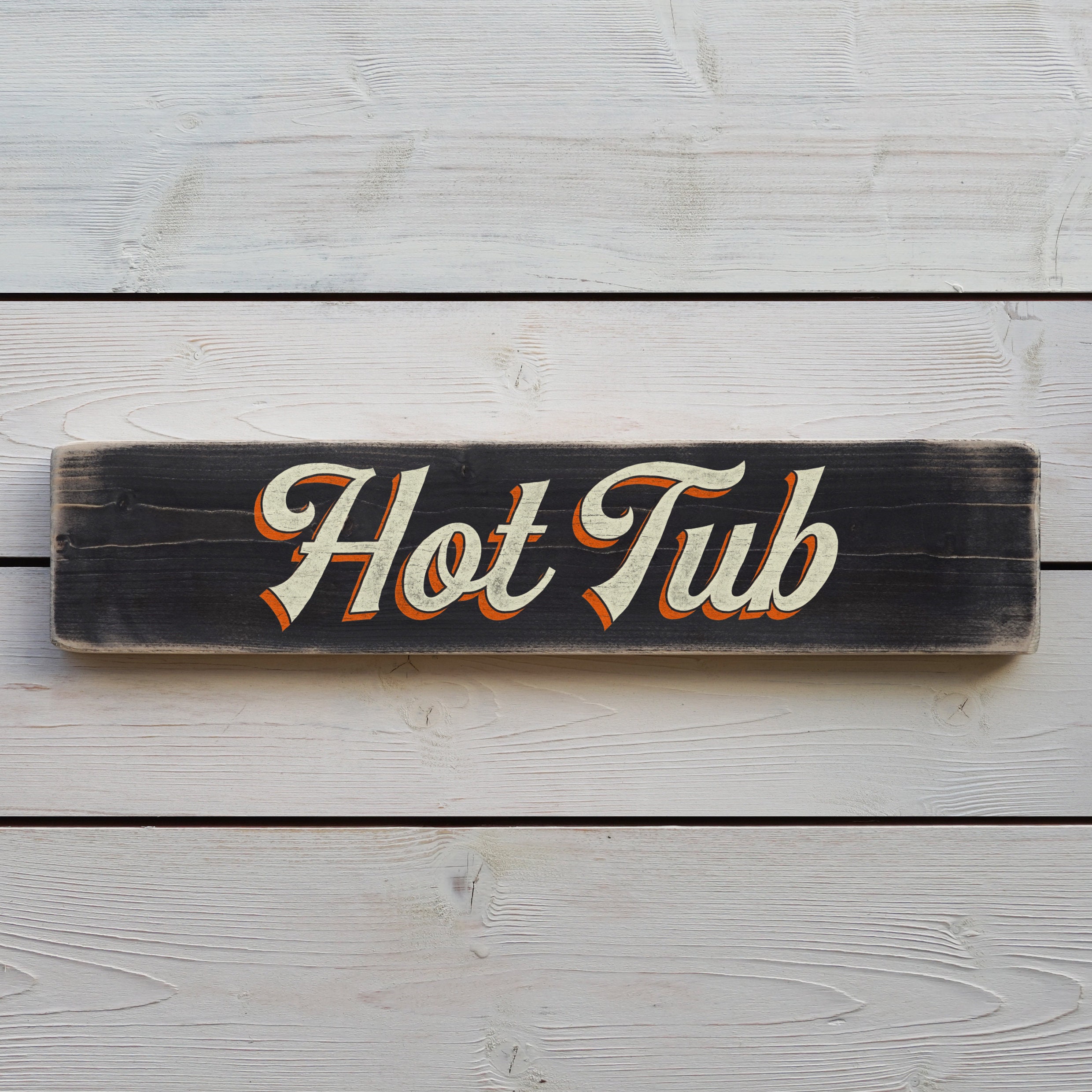 HOT TUB Vintage Style Wooden Sign. Handmade Retro Home Gift - Etsy