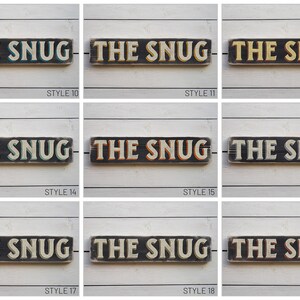 THE SNUG Vintage Style Wooden Sign. Handmade Retro Home Gift - Etsy UK