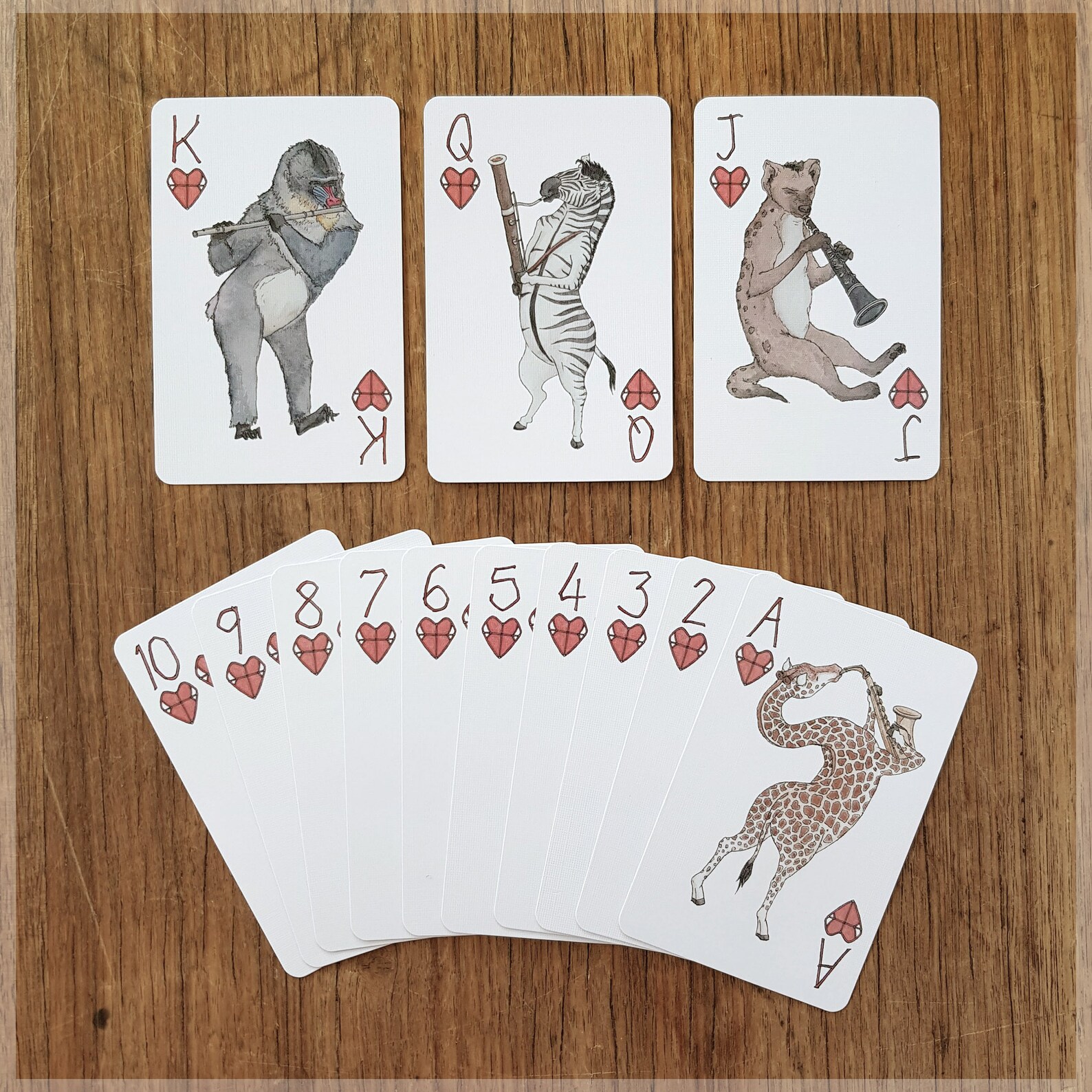 African Orchestra Playing Cards ~ Hand Illustrated Playing Cards ...