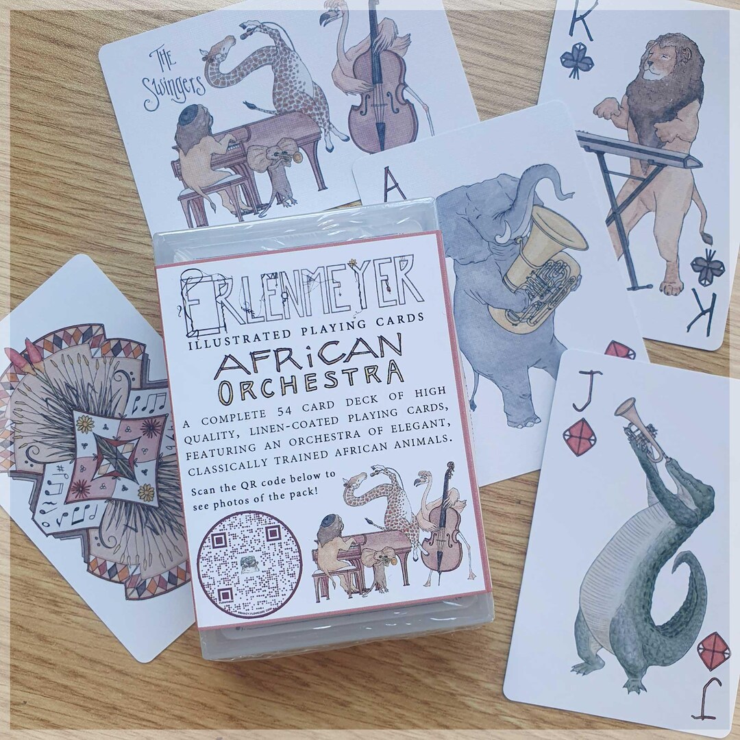 African Orchestra Playing Cards ~ Hand Illustrated Playing Cards ...