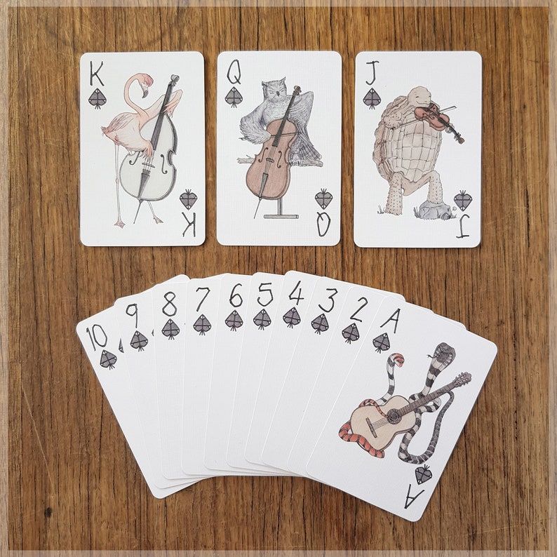 African Orchestra Playing Cards ~ Hand Illustrated Playing Cards ...