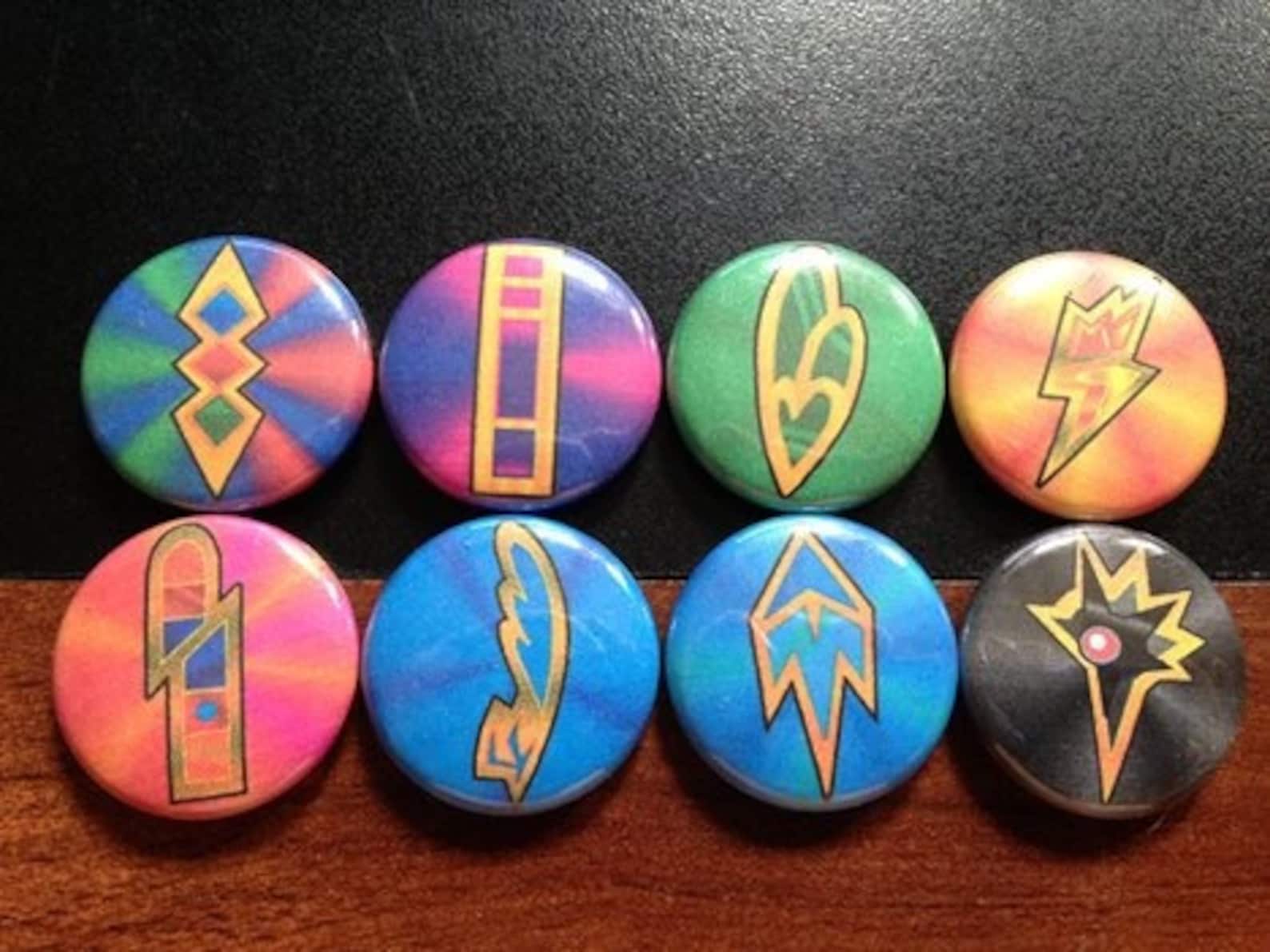 Pokemon Unova League Badge Set magnets Pictured - Etsy