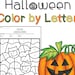 Halloween Color by Letter - Etsy