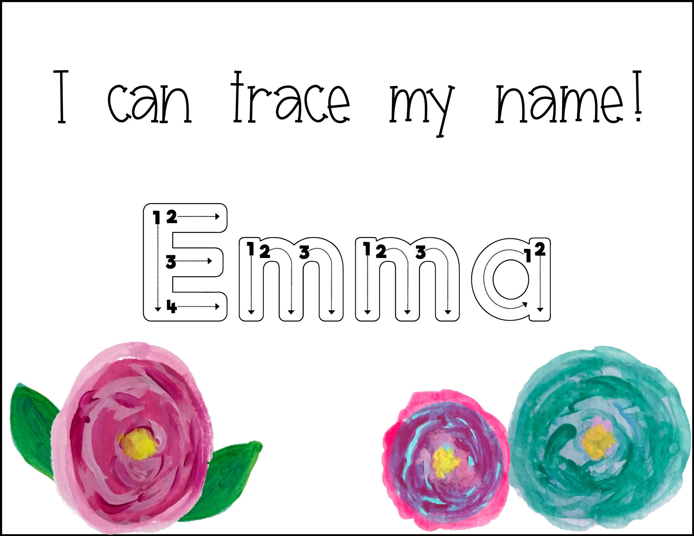 Name Tracing Worksheet - Etsy