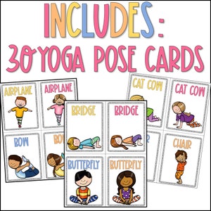 Yoga Cards for Kids, Yoga Cards, Yoga Cards Laminate, Yoga for Kids ...